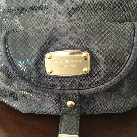 Michael Kors | Bags | Michael Kors Snakeskin Texture Look Pocketbook ...